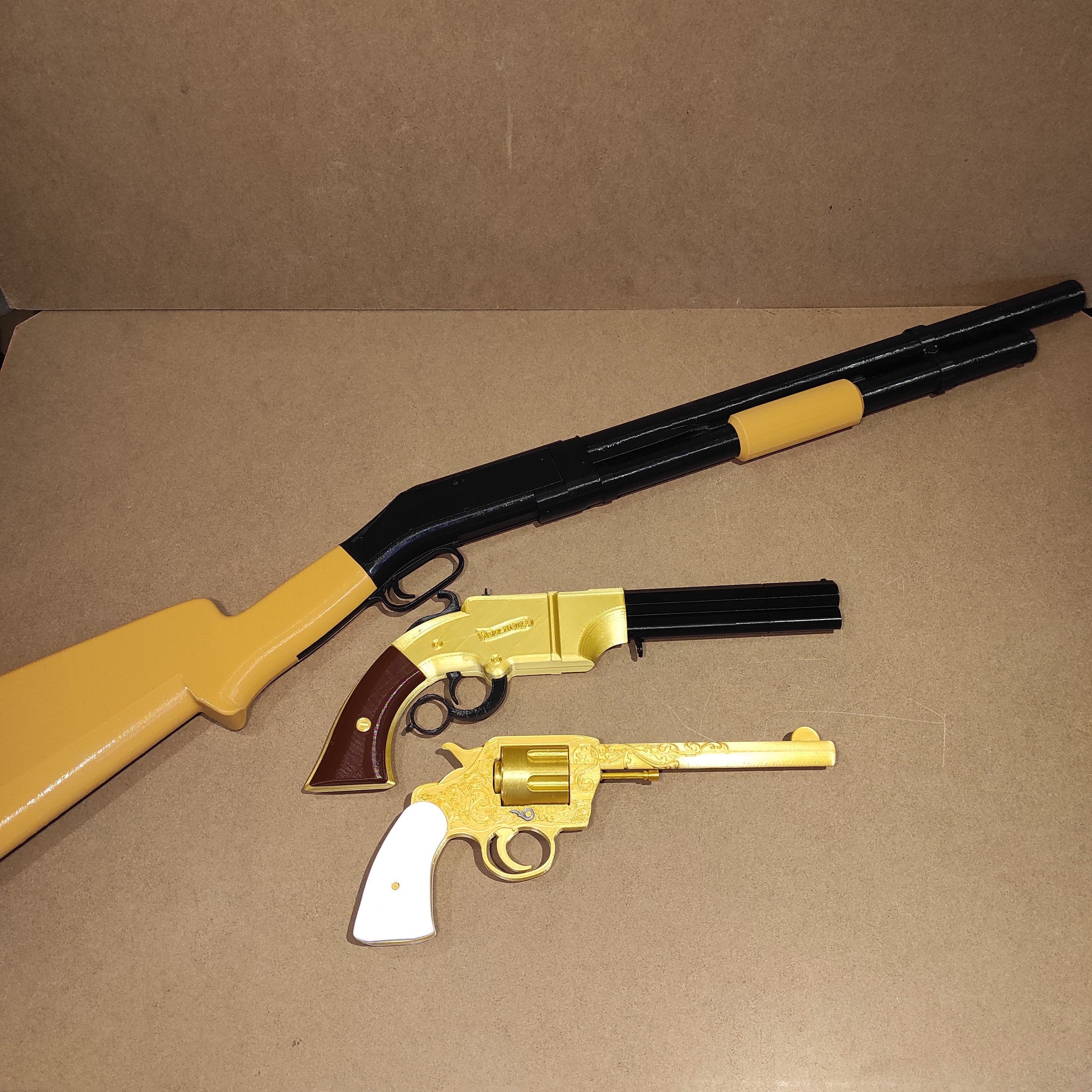 DOUBLE-ACTION Revolver / Golden Colt M1892 Replica / Based On RDR2 & G ...